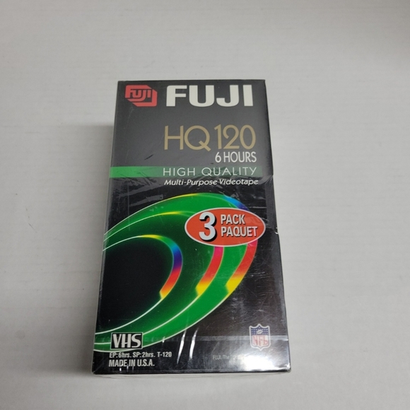 Fujifilm | Media | Fuji 3 Pack Of Blank Vhs Video Tapes 6hours Hq 2 New ...
